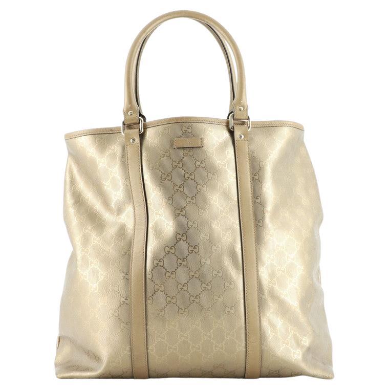 Gucci Vintage Cut Out Handle Bag Canvas with Leather Medium at 1stDibs