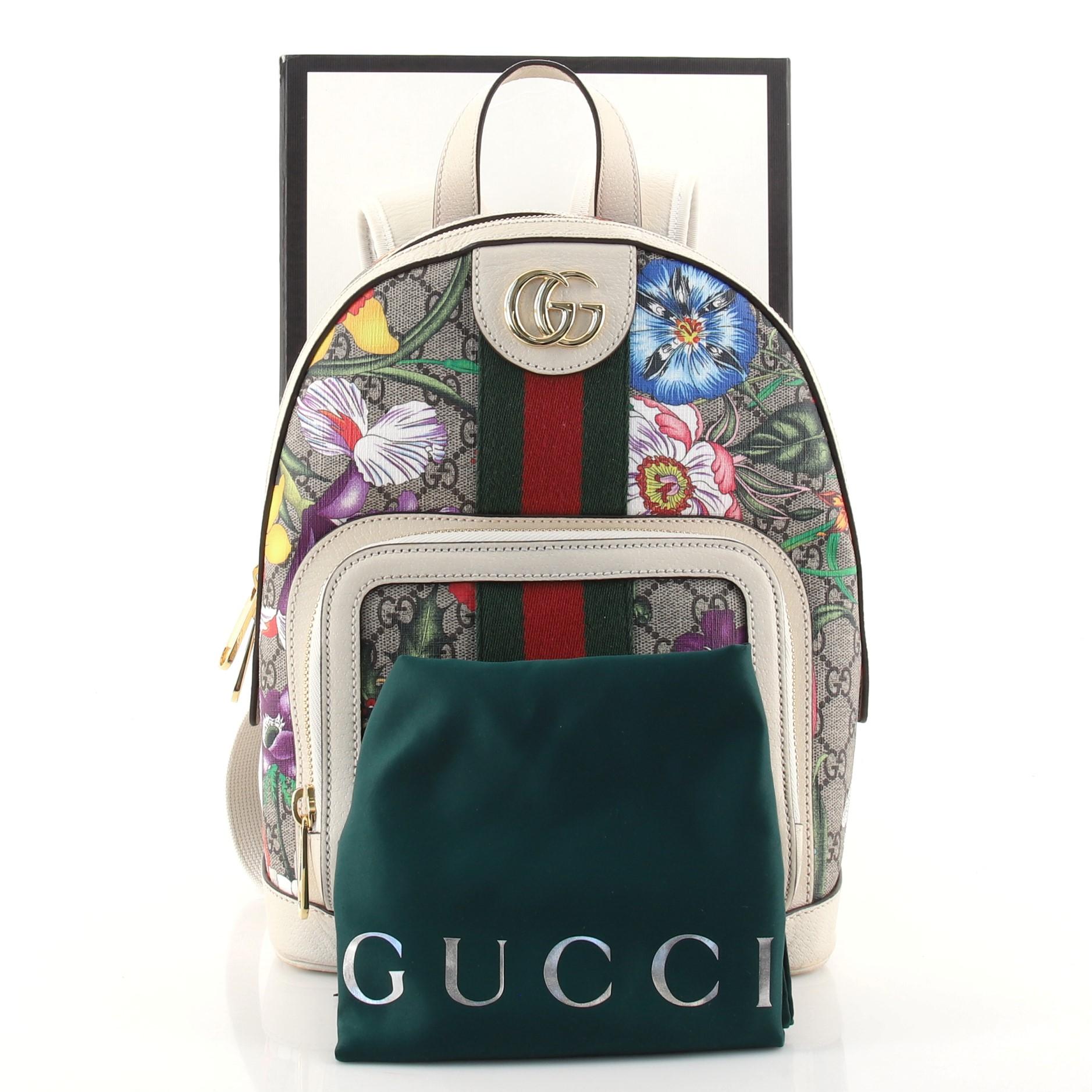 Gucci Ophidia Backpack Flora GG Coated Canvas Small at 1stDibs | gucci ...