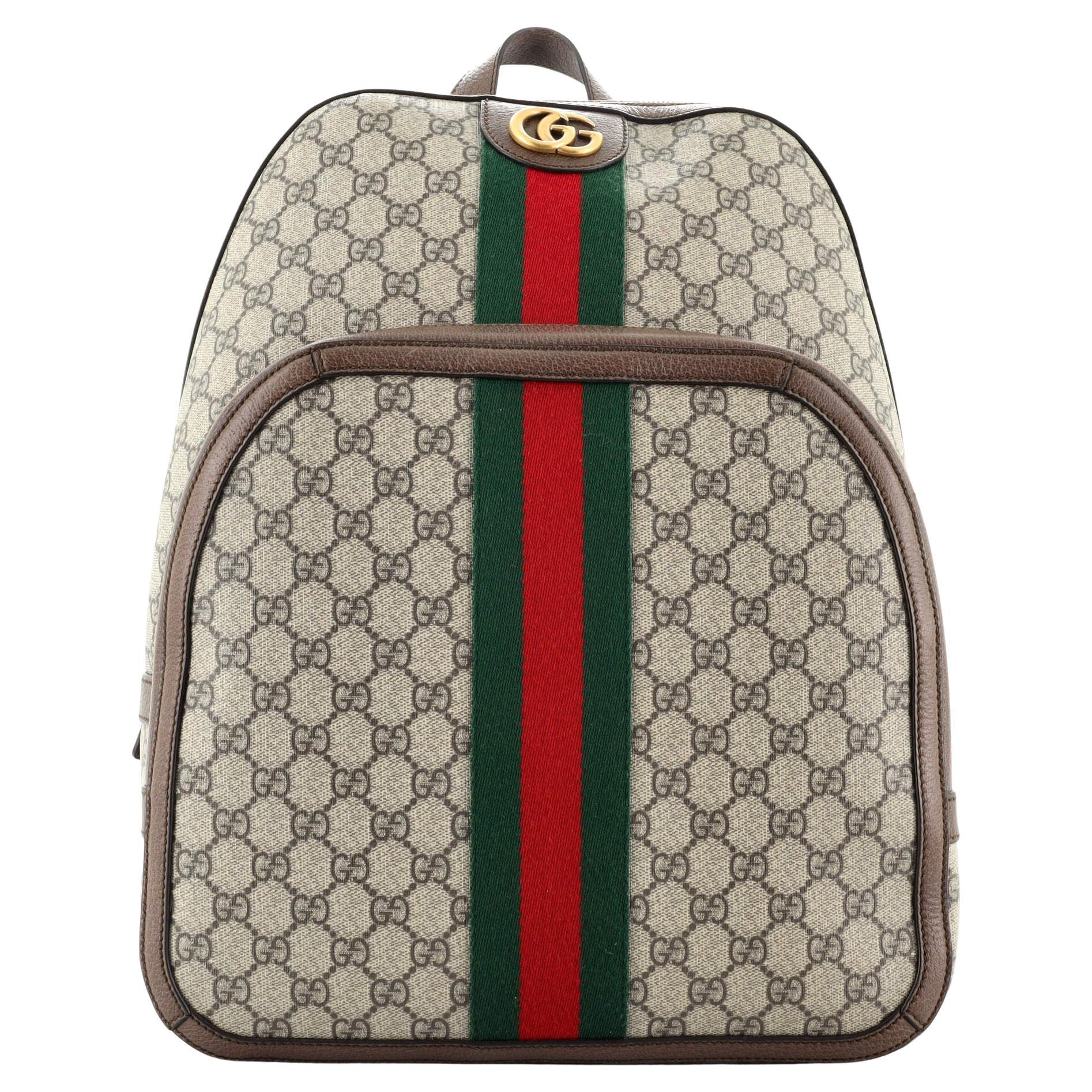 Gucci Color Block Printed Canvas Leather Sling Backpack Bag, 1980s at ...
