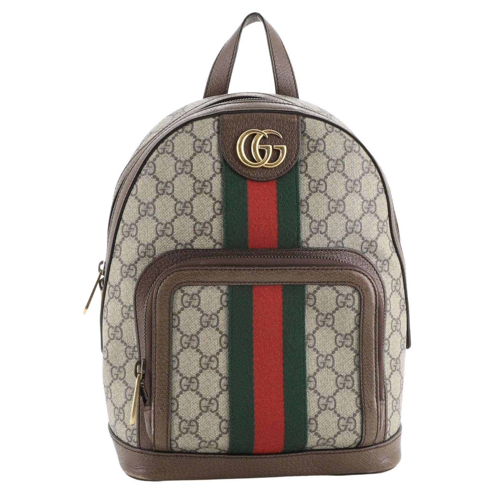 Gucci Courrier Soft Backpack GG Coated Canvas with Applique Large at ...