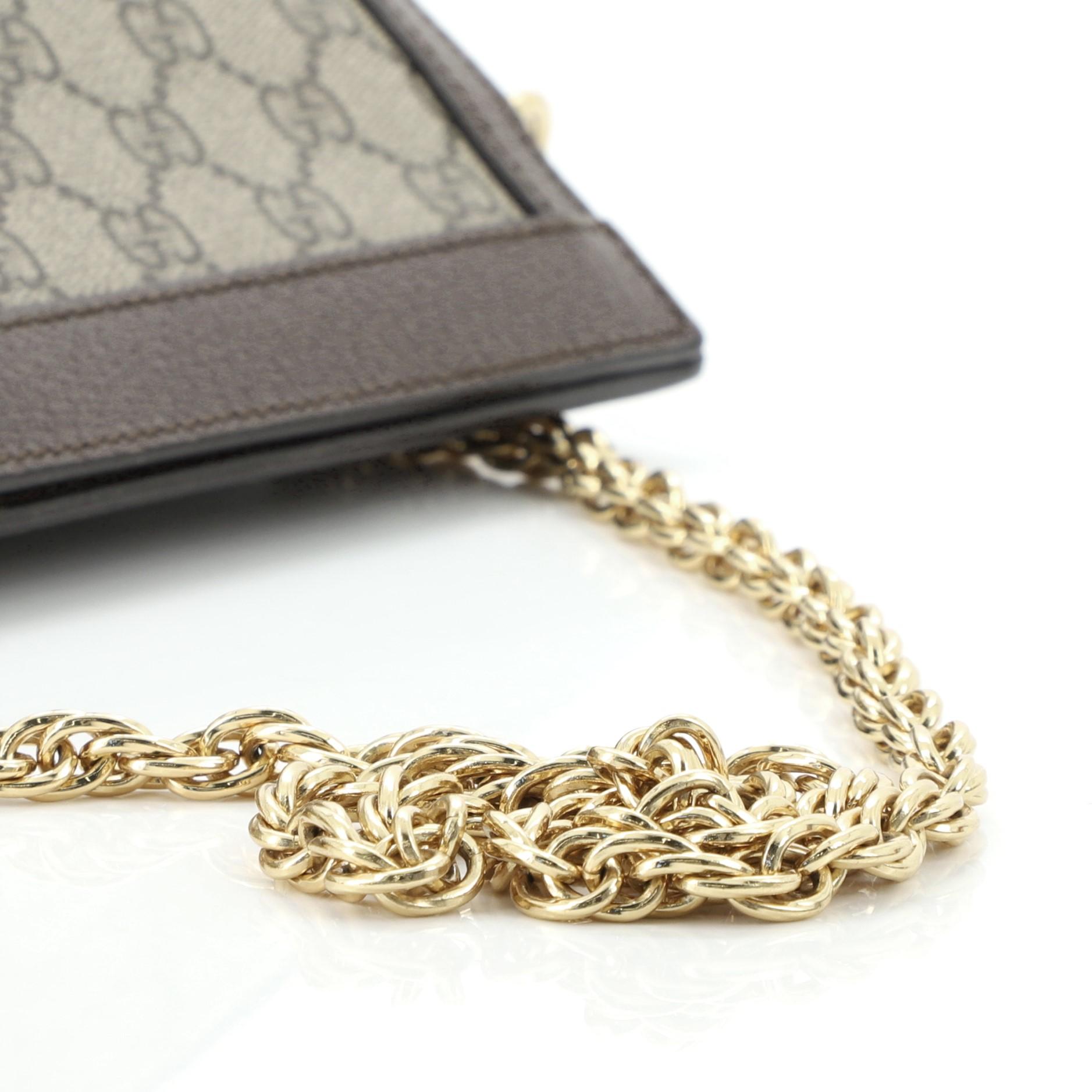 Gucci Ophidia Chain Shoulder Bag GG Coated Canvas Medium at 1stDibs