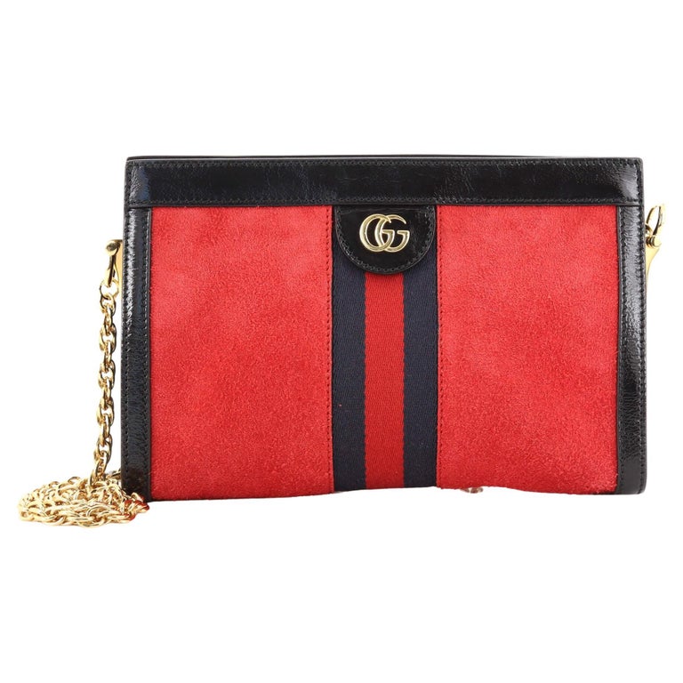 Gucci Ophidia Chain Shoulder Bag Suede Small For Sale at 1stDibs