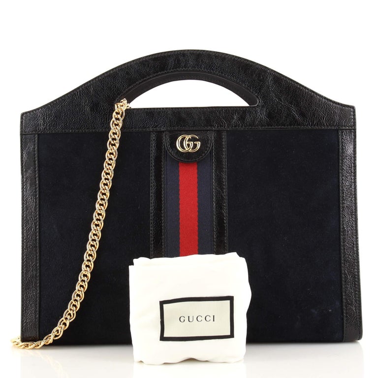Gucci Ophidia Cut Out Handle Bag Suede Medium For Sale at 1stDibs