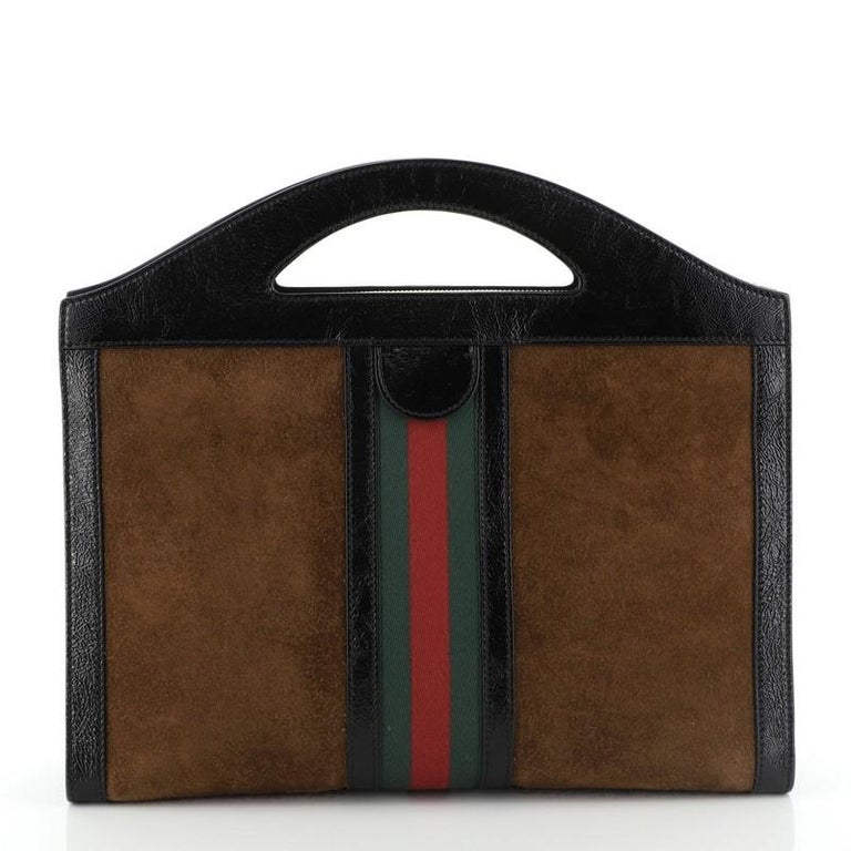 Gucci Ophidia Cut Out Handle Bag Suede Medium at 1stDibs