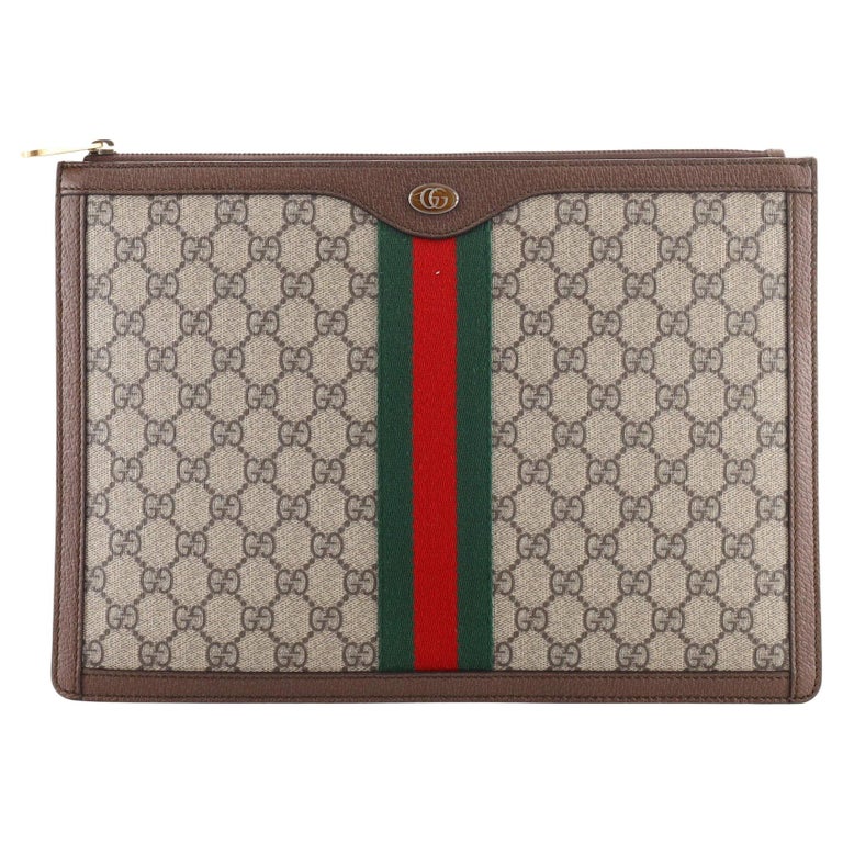 Gucci Ophidia Portfolio Pouch GG Coated Canvas Medium at 1stDibs
