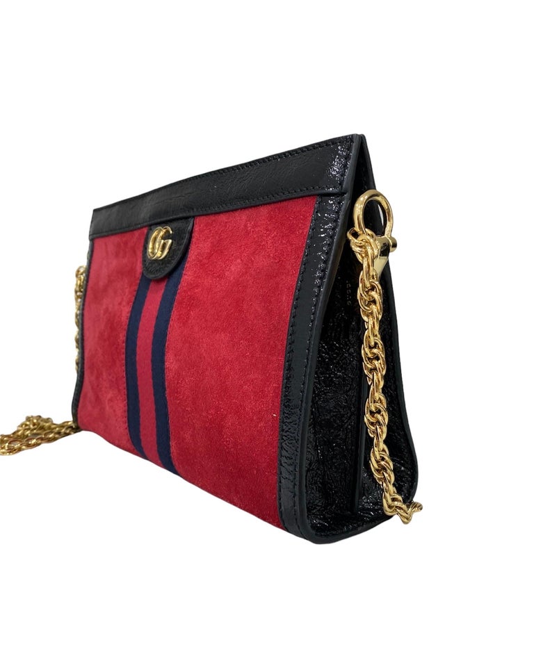 Gucci Ophidia Red Suede Shoulder Bag For Sale at 1stDibs | gucci ...