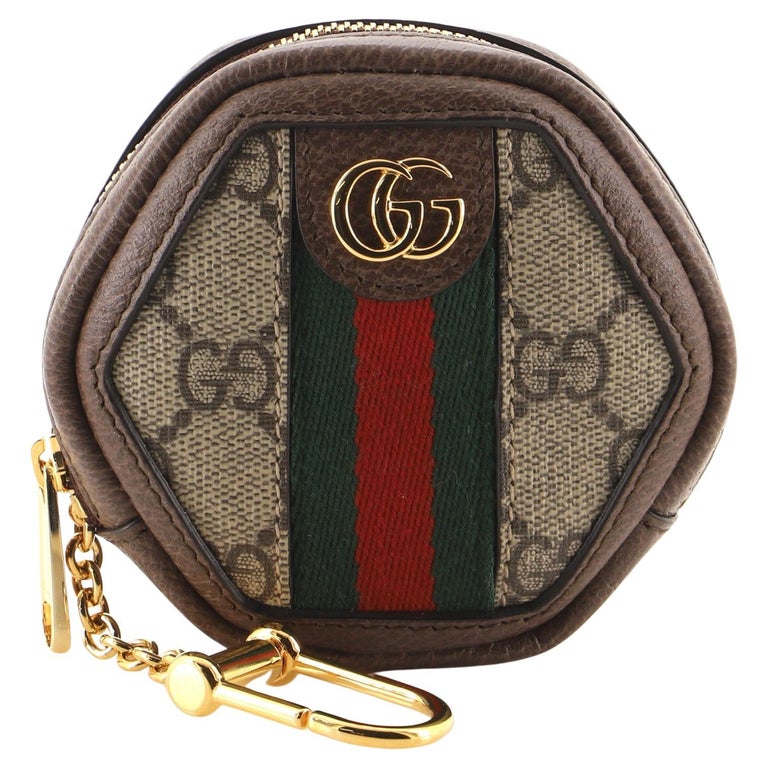 Gucci Ophidia Round Coin Purse GG Coated Canvas at 1stDibs
