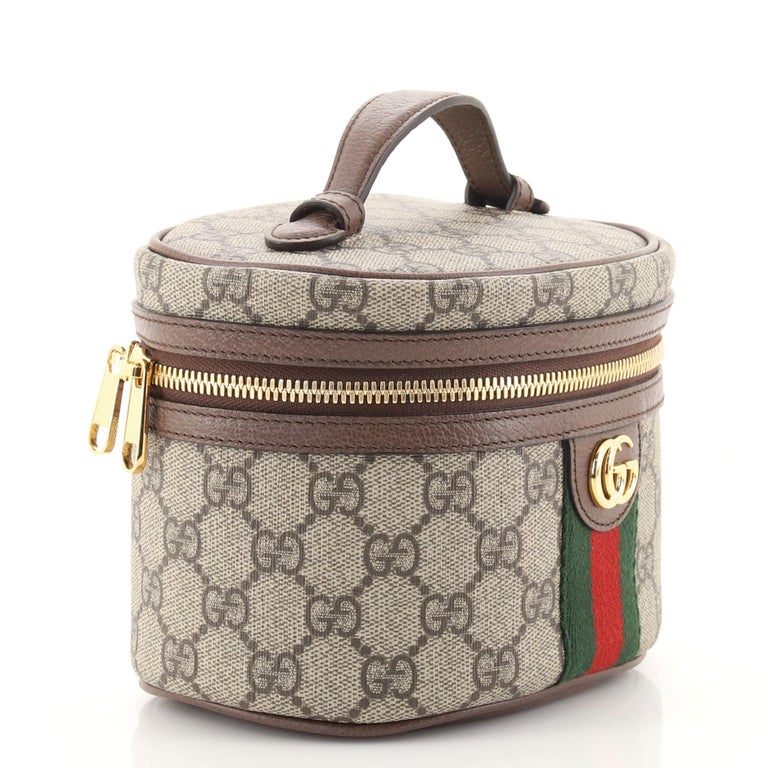 Gucci Ophidia Top Handle Cosmetic Case GG Coated Canvas Mini For Sale ...