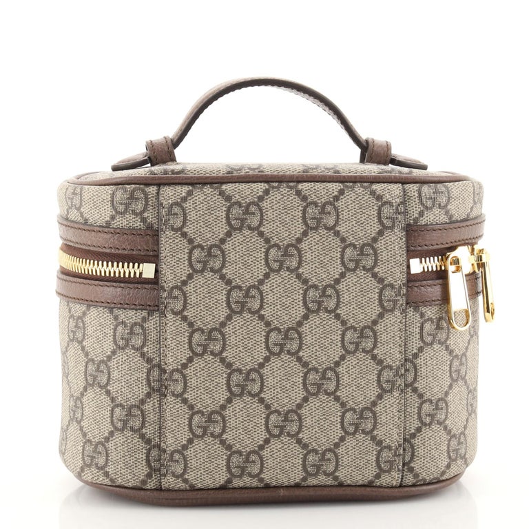 Gucci Ophidia Top Handle Cosmetic Case GG Coated Canvas Mini For Sale ...