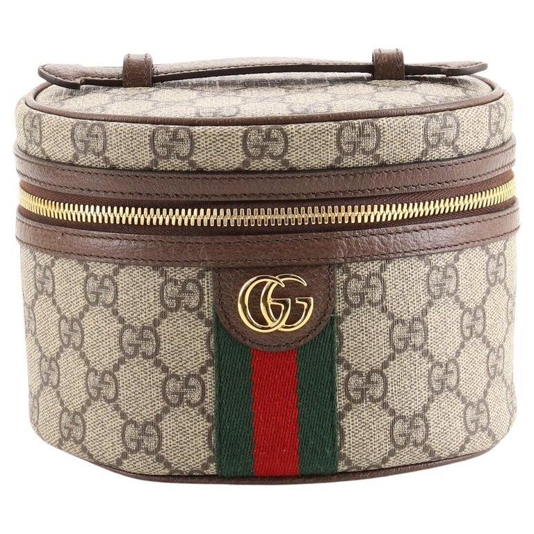 Gucci Ophidia Top Handle Cosmetic Case GG Coated Canvas Mini For Sale ...