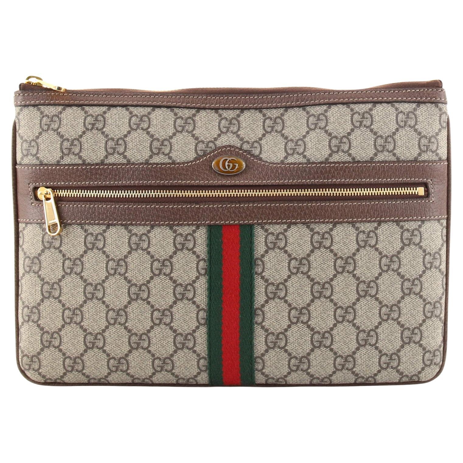 Gucci Courrier Zip Belt Bag GG Coated Canvas with Applique at 1stDibs