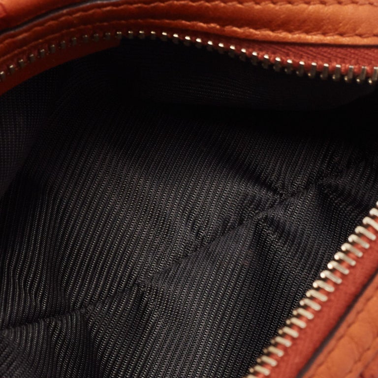 Gucci Orange GG Leather Pouch For Sale at 1stDibs