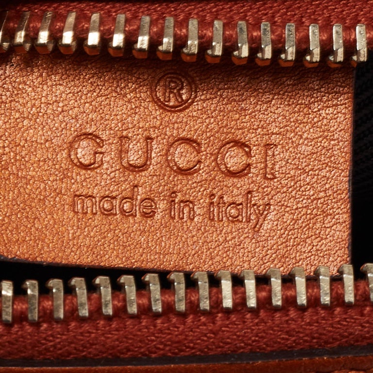 Gucci Orange GG Leather Pouch For Sale at 1stDibs