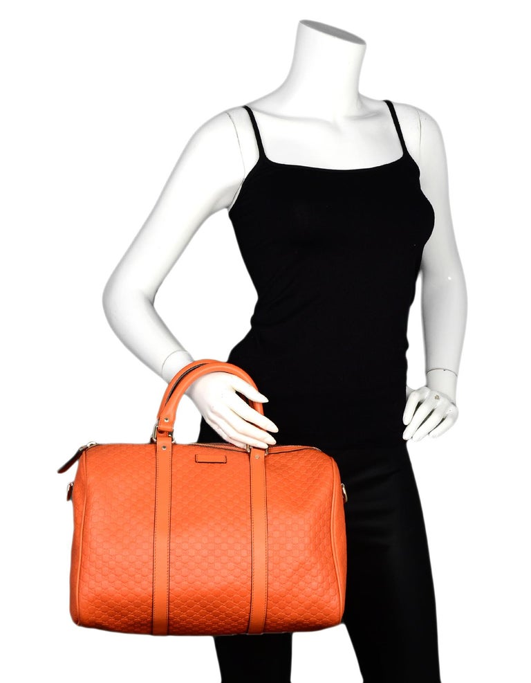 Gucci Orange GG Monogram Microguccissima Leather Medium Joy Boston Bag ...