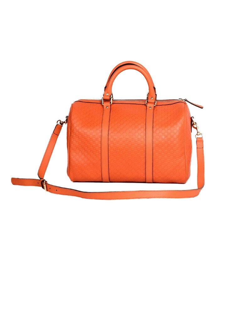Gucci Orange GG Monogram Microguccissima Leather Medium Joy Boston Bag ...