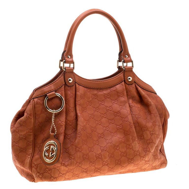 Gucci Orange Guccissima Leather Medium Sukey Tote For Sale at 1stDibs