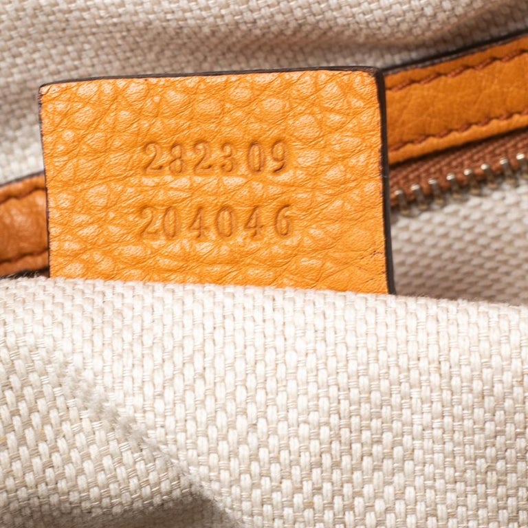Gucci Orange Leather Medium Soho Shoulder Bag at 1stDibs