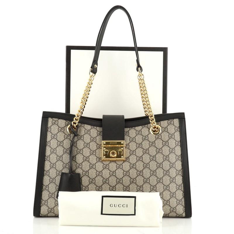 Gucci Padlock Chain Tote GG Coated Canvas Medium at 1stDibs | gucci bag ...