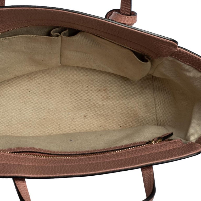 Gucci Peach Leather Mini Swing Tote For Sale at 1stDibs | gucci mini ...