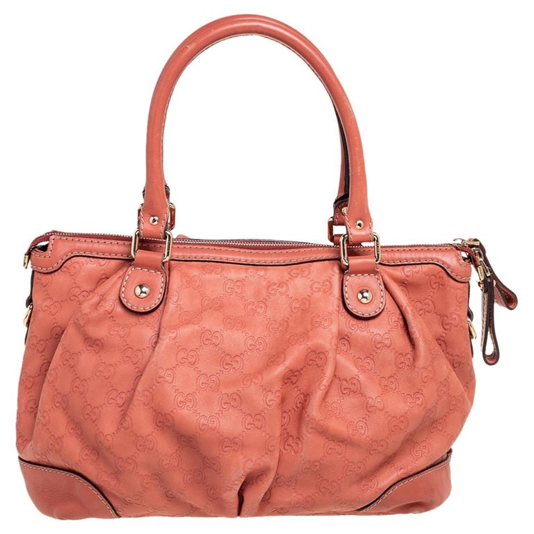 Gucci Peach Pink Guccissima Leather Sukey Tote at 1stDibs