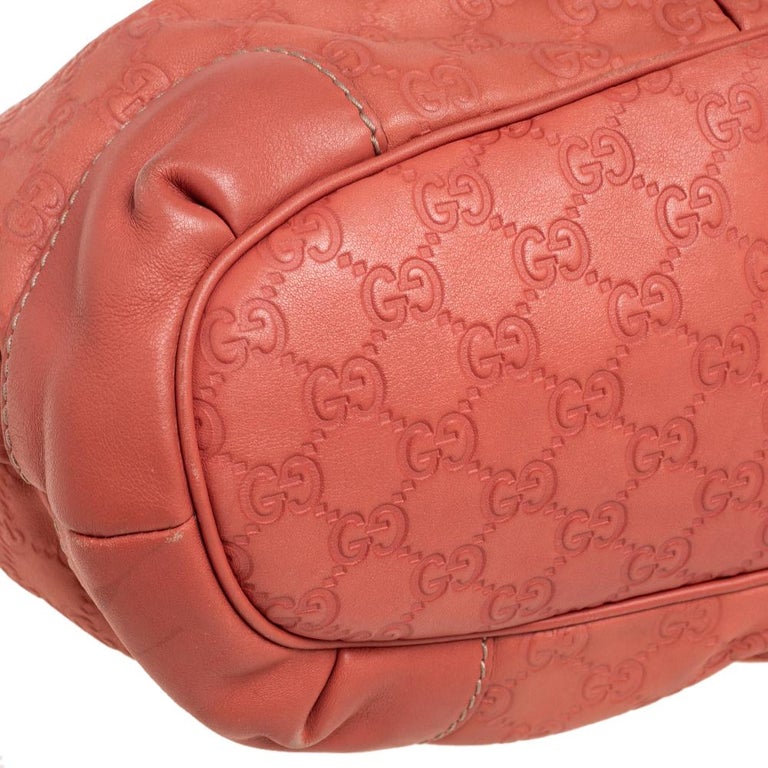 Gucci Peach Pink Guccissima Leather Sukey Tote For Sale at 1stDibs