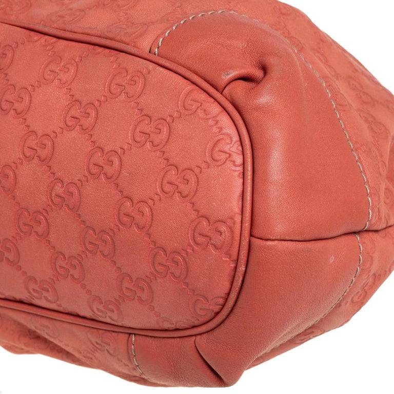 Gucci Peach Pink Guccissima Leather Sukey Tote at 1stDibs