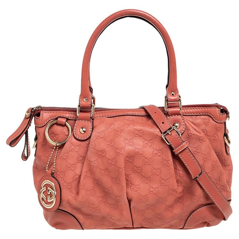 Gucci Peach Pink Guccissima Leather Sukey Tote at 1stDibs