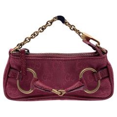 Gucci Pink Canvas Monogram Horsebit Tom Ford Era Coin Purse For Sale at ...