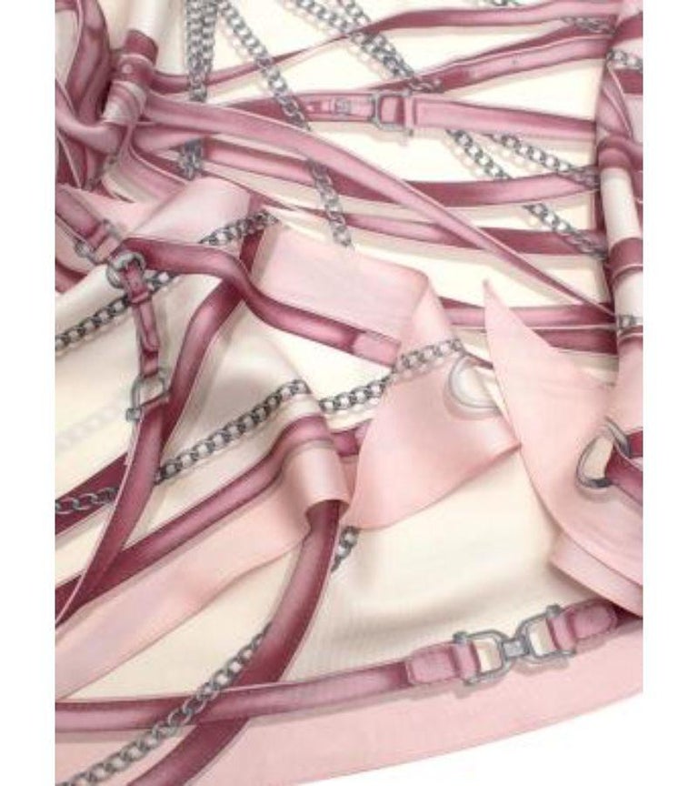 Gucci Pink Chain Print Halter Scarf Top For Sale at 1stDibs