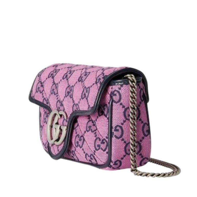 Gucci Pink GG Marmont Pink Super Mini Bag For Sale at 1stDibs