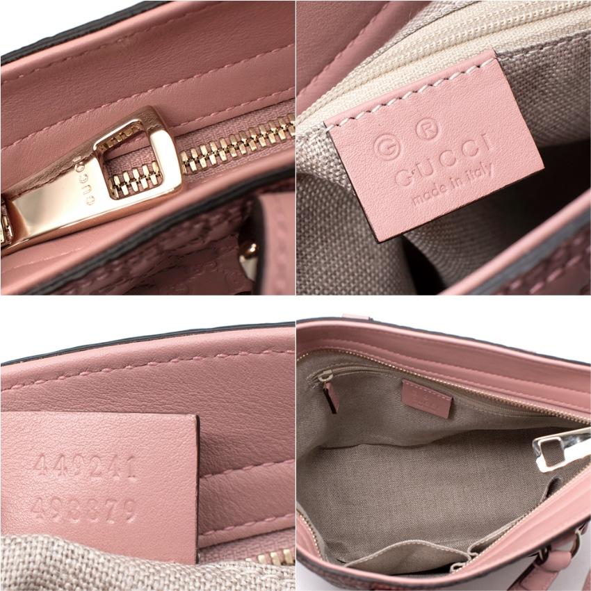 Gucci Pink GG Monogram Leather Bag For Sale at 1stDibs | gucci pink ...