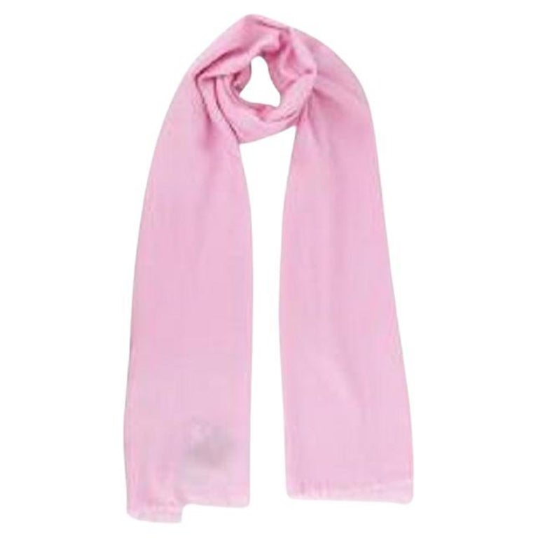 Gucci Pink GG Wool and Silk Scarf For Sale at 1stDibs