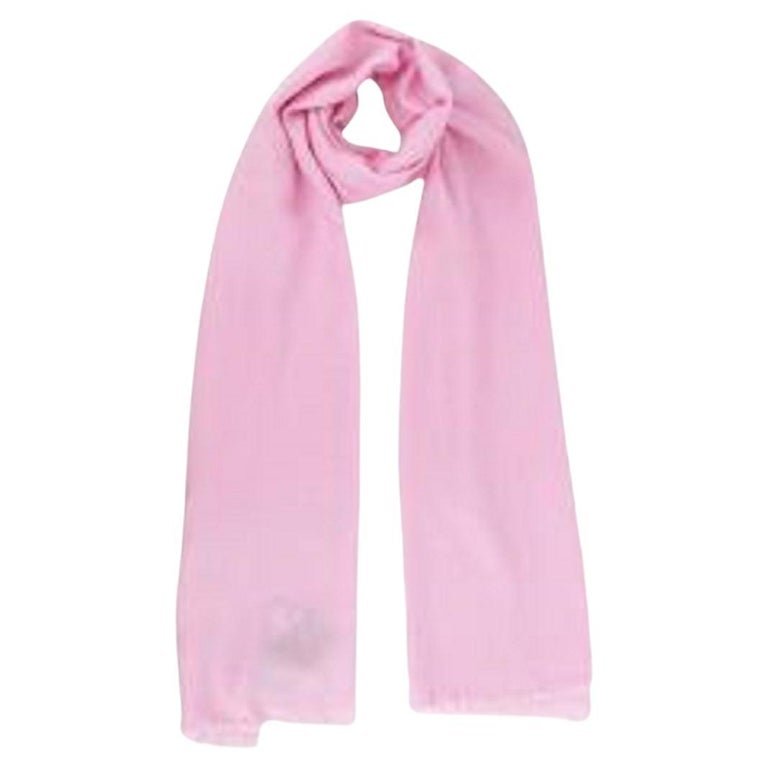 Gucci Pink GG Wool and Silk Scarf For Sale at 1stDibs