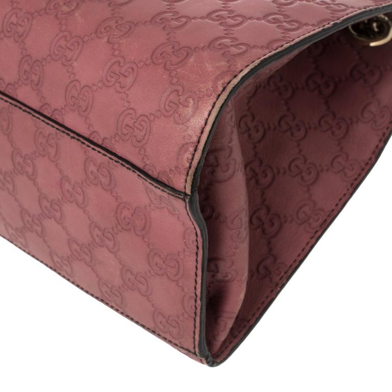 Gucci Pink Guccissima Leather Large Emily Chain Shoulder Bag at 1stDibs