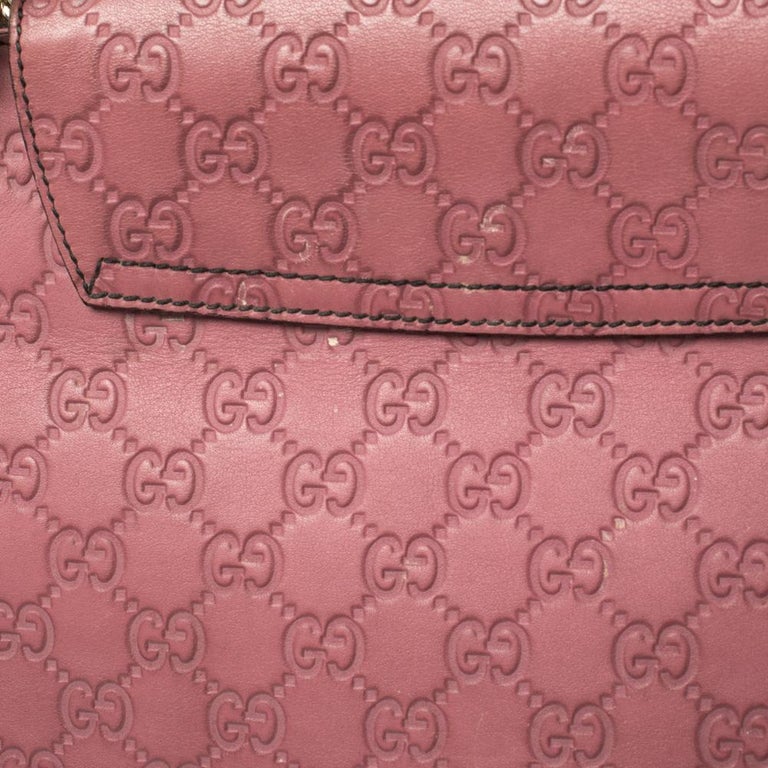 Gucci Pink Guccissima Leather Large Emily Chain Shoulder Bag at 1stDibs