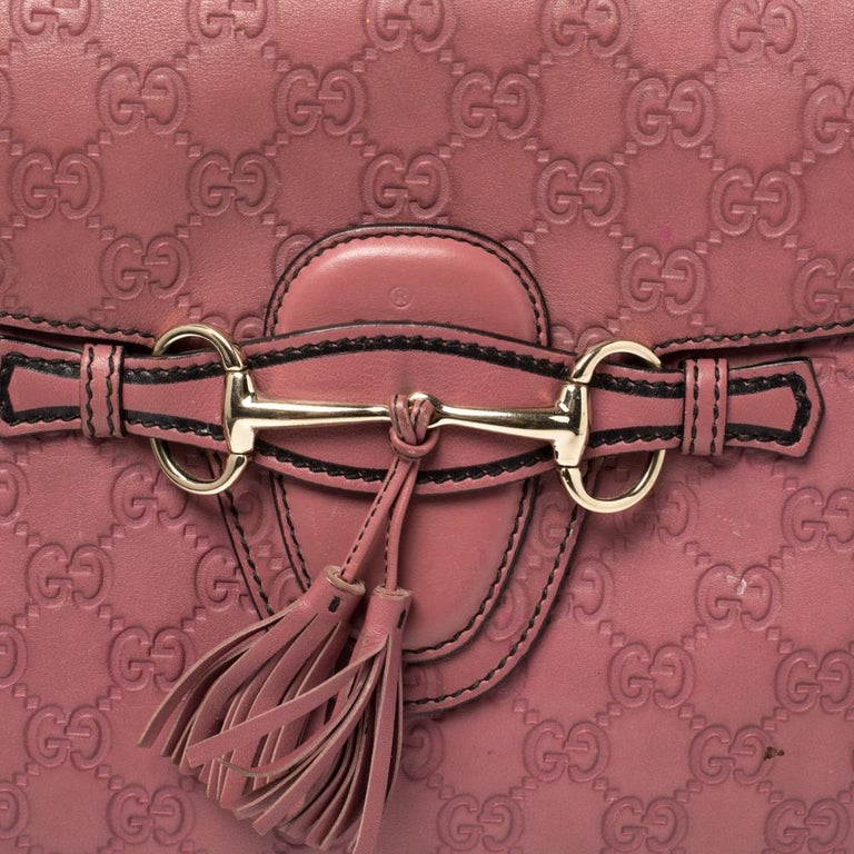 Gucci Pink Guccissima Leather Large Emily Chain Shoulder Bag at 1stDibs
