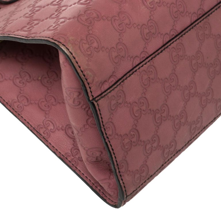 Gucci Pink Guccissima Leather Large Emily Chain Shoulder Bag at 1stDibs