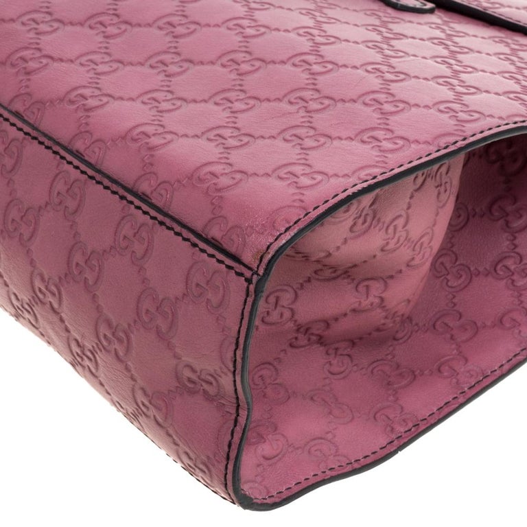 Gucci Pink Guccissima Leather Large Emily Chain Shoulder Bag at 1stDibs
