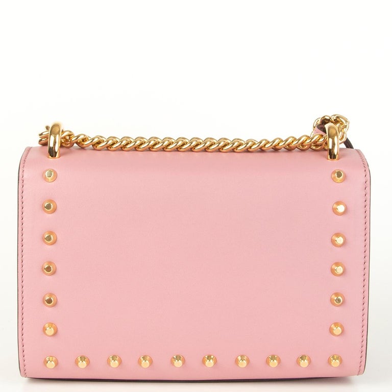 GUCCI pink leather PADLOCK SMALL PEARL STUDDED Shoulder Bag at 1stDibs
