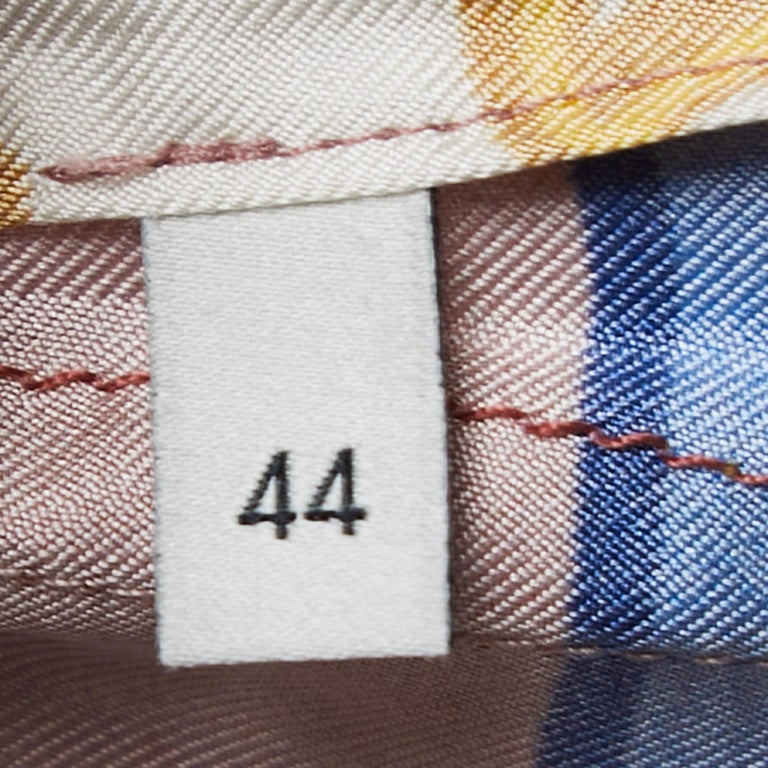 Gucci Pink Marmont GG Doubloon Harness Print Silk Pleated Skirt M For ...
