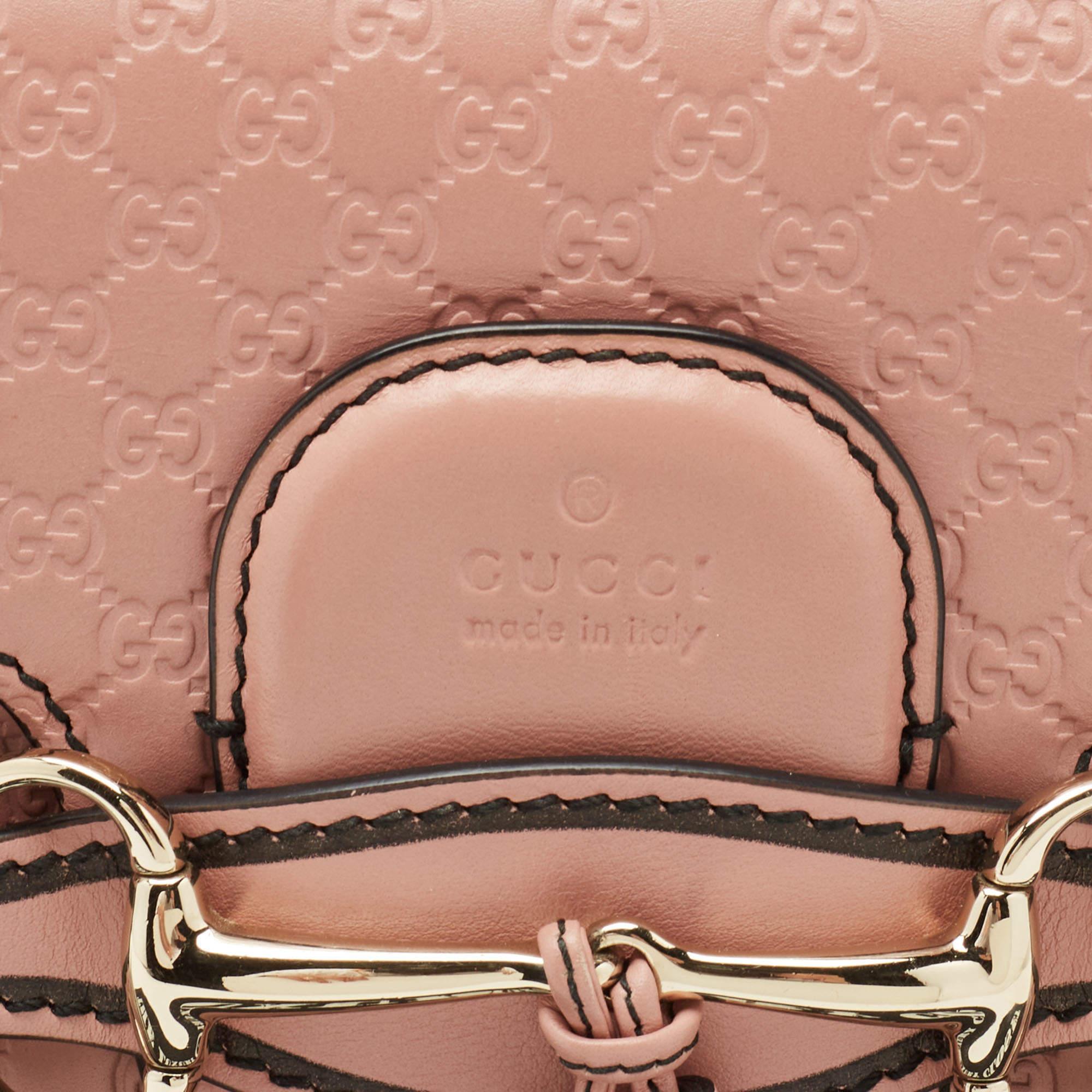 Gucci Pink Microguccissima Leather Medium Emily Chain Shoulder Bag For ...