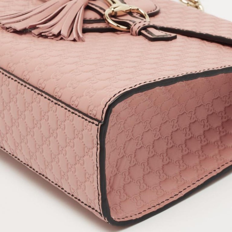 Gucci Pink Microguccissima Leather Medium Emily Shoulder Bag For Sale ...