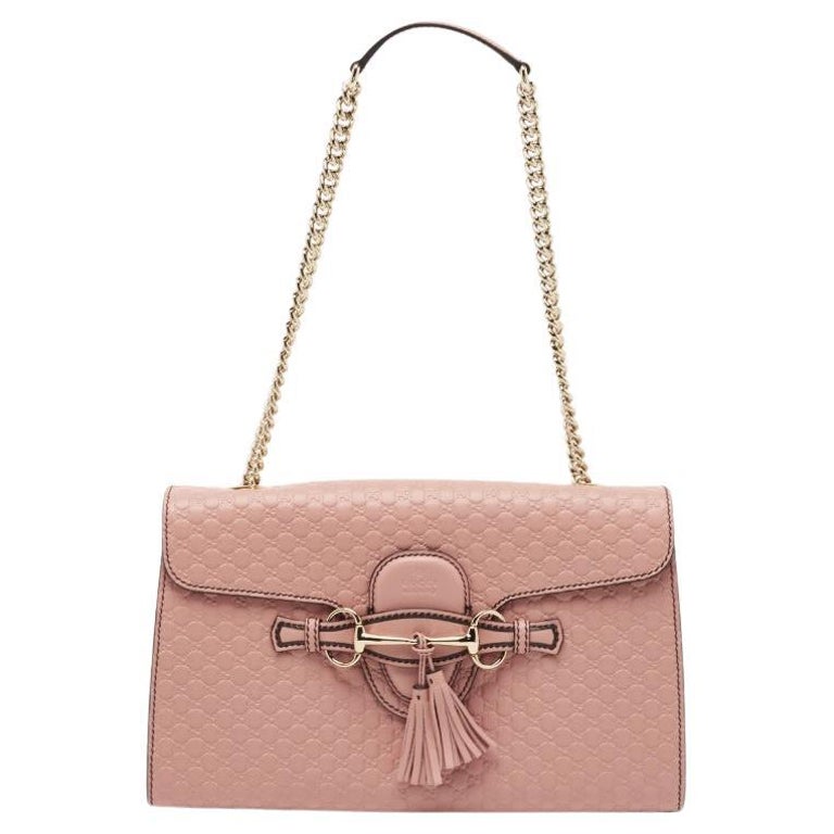 Gucci Pink Microguccissima Leather Medium Emily Shoulder Bag For Sale ...