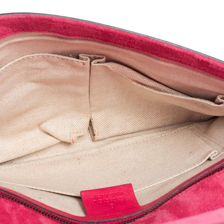 Gucci Pink Patent Leather Bright Bit Clutch For Sale at 1stDibs