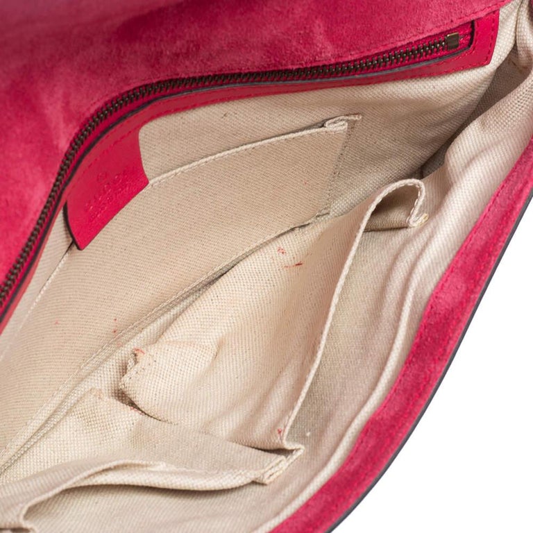 Gucci Pink Patent Leather Bright Bit Clutch For Sale at 1stDibs
