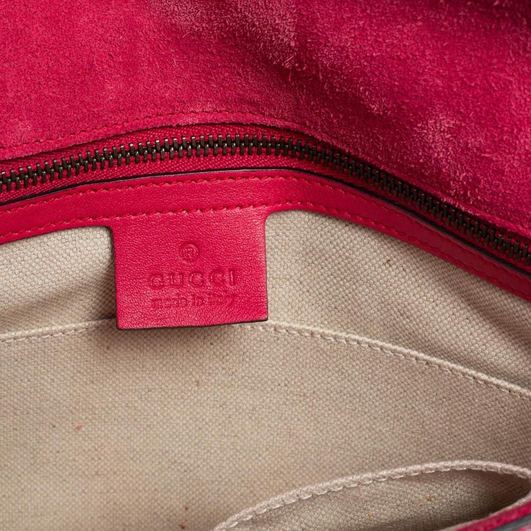 Gucci Pink Patent Leather Bright Bit Clutch For Sale at 1stDibs