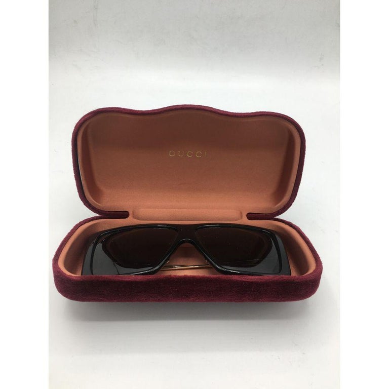 Gucci Plastic Goggle Glasses in Black For Sale at 1stDibs