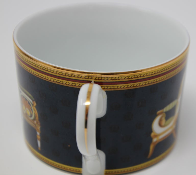 Gucci Porcelain Tea Cups and Saucers Set of 2 at 1stDibs