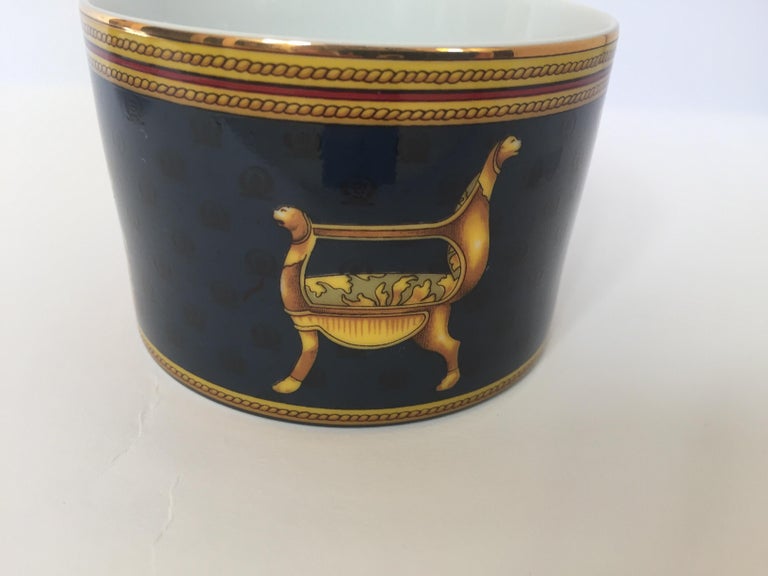 Gucci Porcelain Tea Cups and Saucers Set of 2 For Sale at 1stdibs