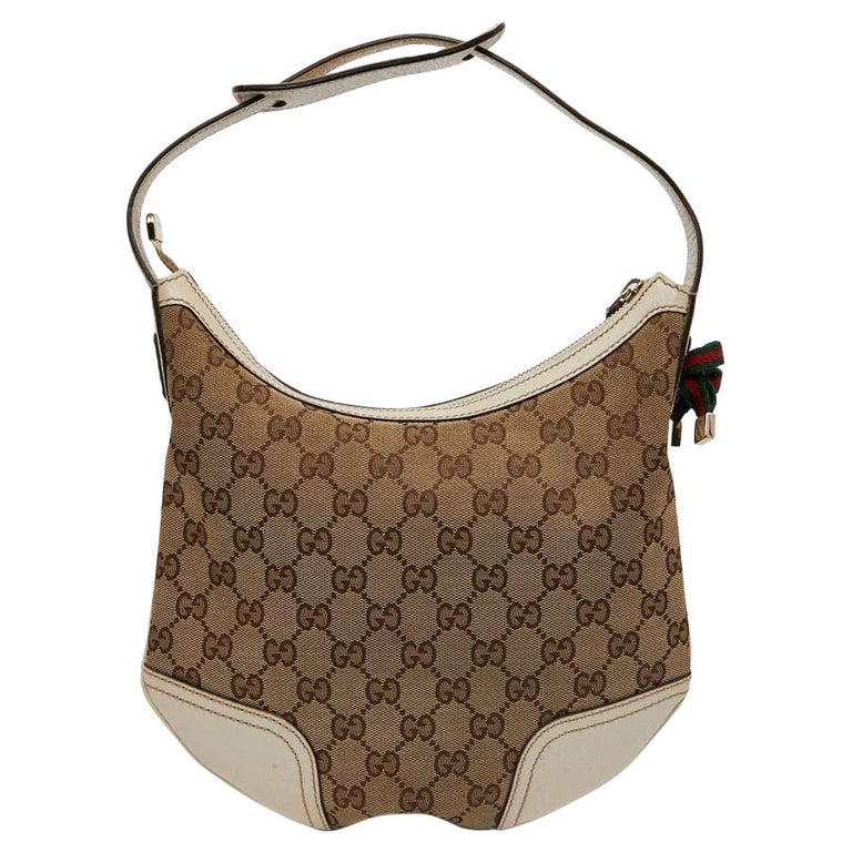 GUCCI Princy Bag in Beige and Brown Monogram Canvas and Leather For ...